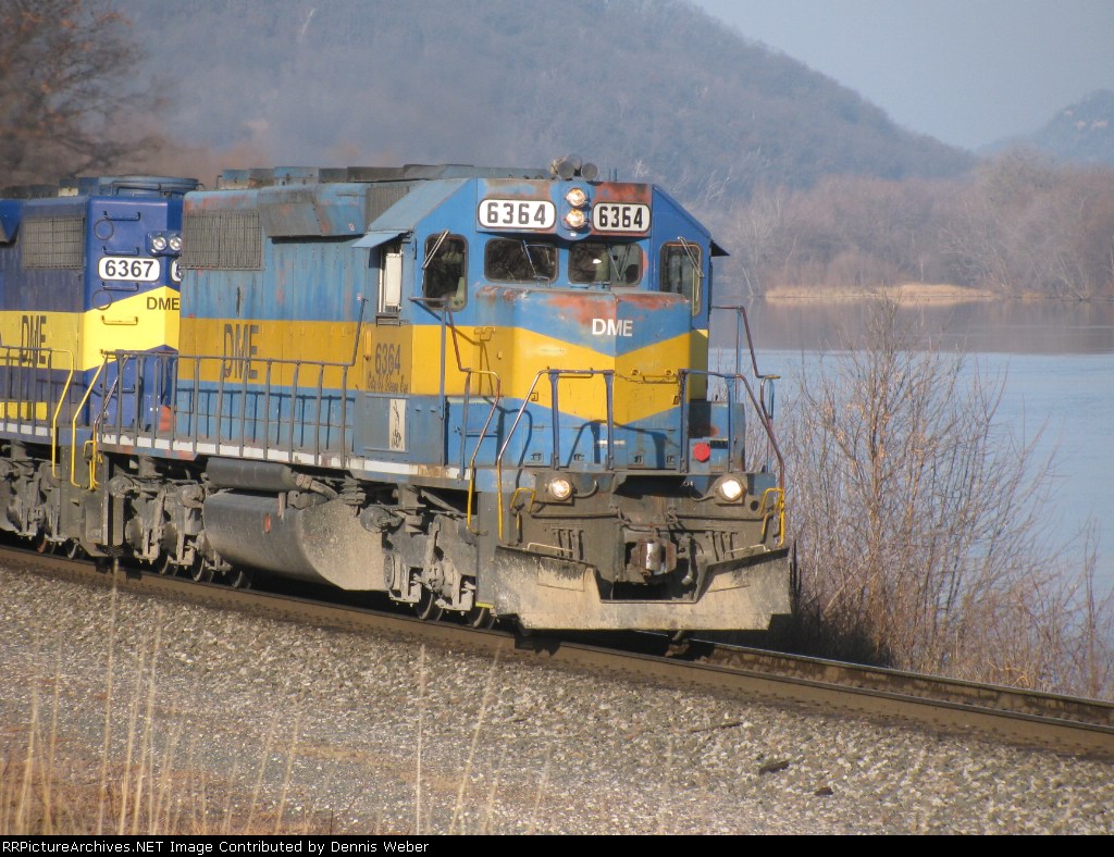 DM&E 6364-6367, Ex-Milw sd40-2s on CP's River Sub.